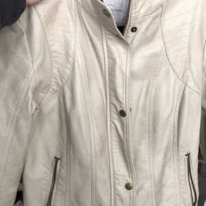 Jessica Simpson | Jackets & Coats | Js Beigecream Leather Jacket | Poshmark